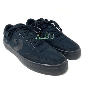 Converse | Shoes | Converse Courtland Canvas Low Top Black Mens | Poshmark